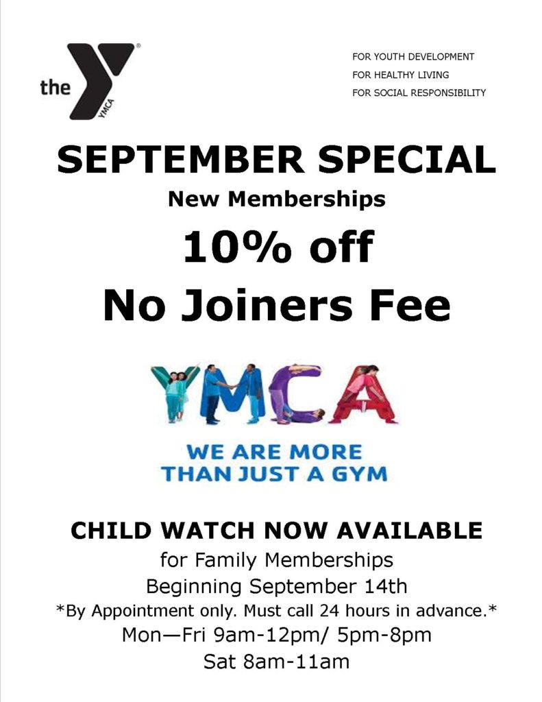 Fall Membership Special – NAUGATUCK YMCA